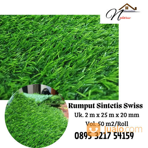 Karpet Roll Rumput Sintetis Swiss Tebal 20 mm Harga Permeter di Kota ...