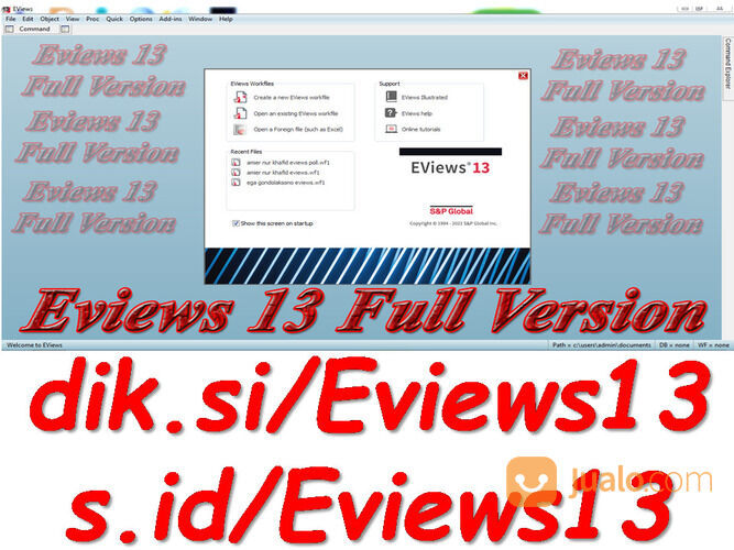 Eviews 13 Full Version di Kota Semarang, Jawa Tengah | Jualo.com