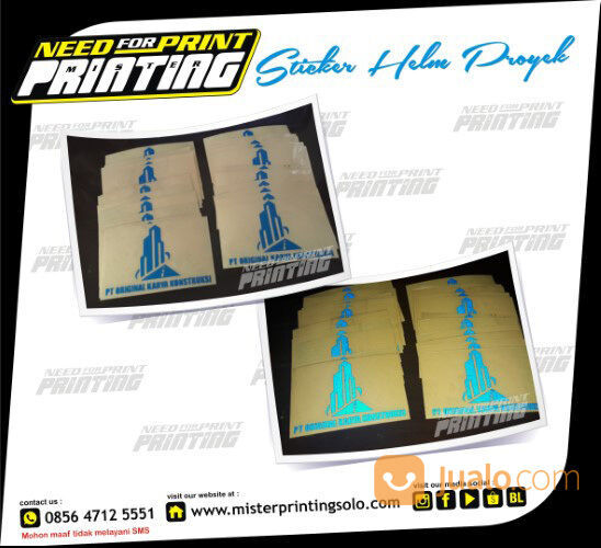 Pusat Bikin Sticker Scotlite Nyala Stiker Logo Kontraktor Helm Proyek ...