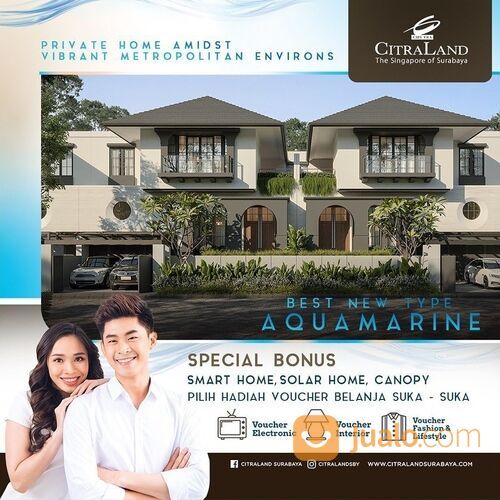 Lebar 12! Rumah Baru Citraland Pasar Modern 2 Lantai Tipe Aquamarine di ...