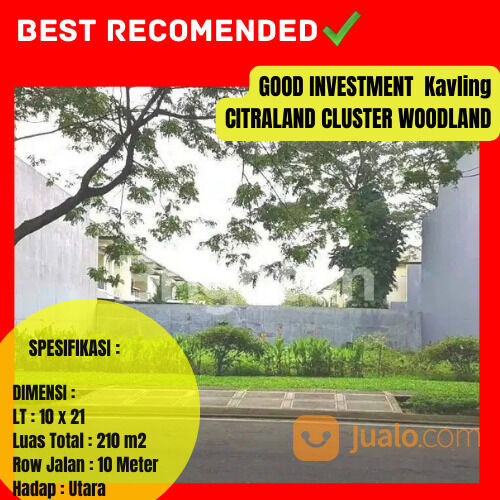 CITRALAND Posisi BAGUS ROW BESAR Cluster WOODLAND dkt Royal Residence ...
