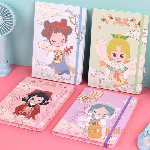 ALAT TULIS BUKU CATATAN A5 KARET NOTEBOOK KERTAS GARIS STATIONERY BOOK ...