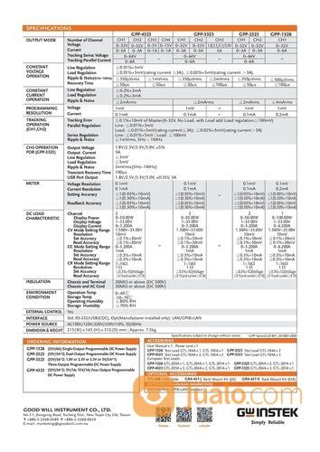 GW Instek GPP-4323 Four-Output Programmable DC Power Supply di Kota ...