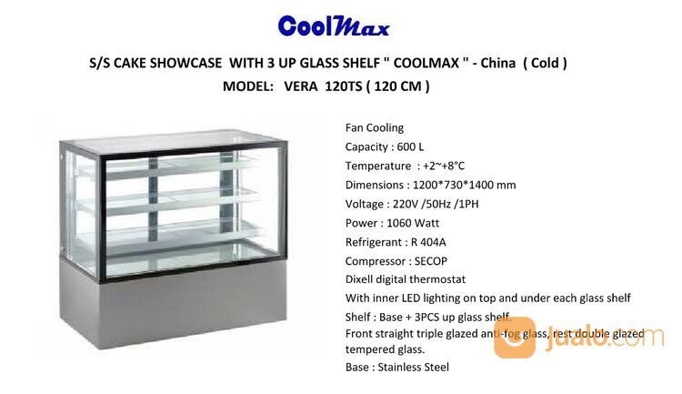 FREE STANDING SHOWCASE COOLMAX VERA 120TS di Kota Tangerang, Banten ...