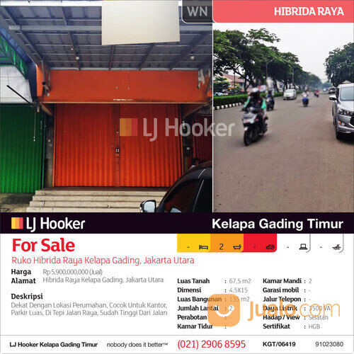 Ruko Hibrida Raya Kelapa Gading, Jakarta Utara di Kota Jakarta Utara ...