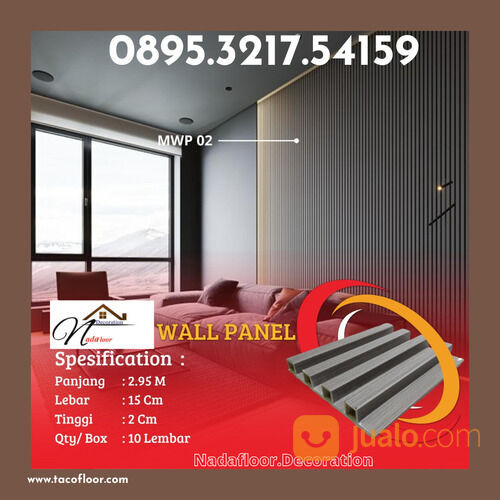 Wallpanel WPC Hiasan Dinding Backdrop Motif Kayu Tebal 20 mm di Kota ...