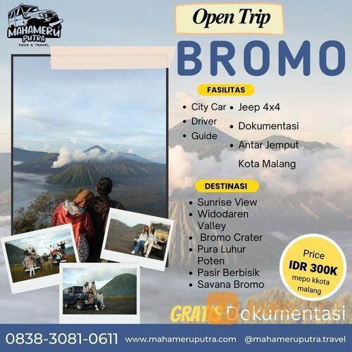 Open Trip Murah ke Gunung Bromo - Fasilitas Lengkap & Terjamin di Kota ...