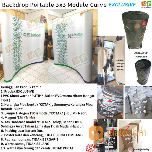Backwall Portable 3x3 Curve / Backdrop Portable 3x3 Lengkung di Kota ...