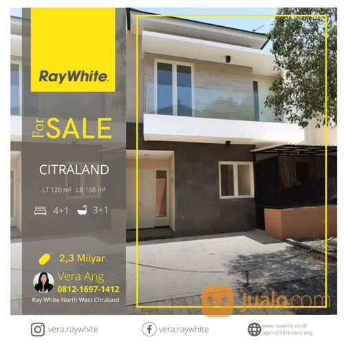 Rumah Baru Gress 4 Kt Minimalis Modern Citraland Utama Di Kota Surabaya