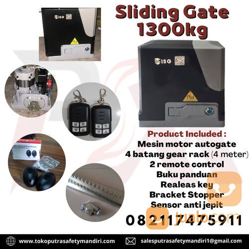 MOTOR SLIDING GATE 1300KG MESIN PINTU GERBANG OTOMATIS REMOTE CONTROL ...