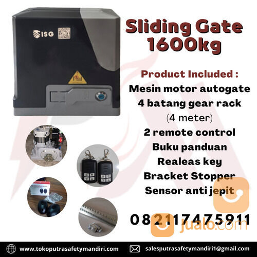 AUTO SLIDING GATE 1600 KG MESIN PINTU GARASI GERBANG OTOMATIS ...