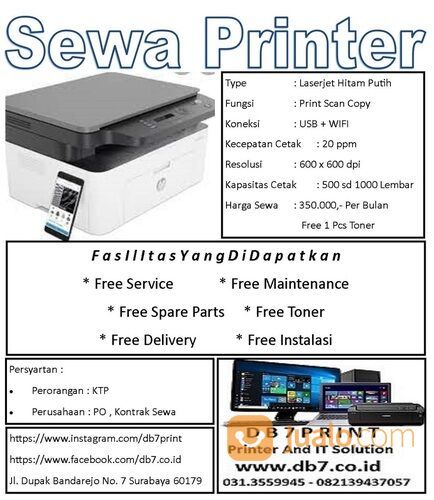 Sewa printer harian bulanan bahkan tahunan bebas ribet di Kab. Jember ...