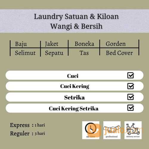 LAUNDRY RAPI DAN WANGI DEKAT KAMPUS UMM 3 di Kab. Malang, Jawa Timur ...