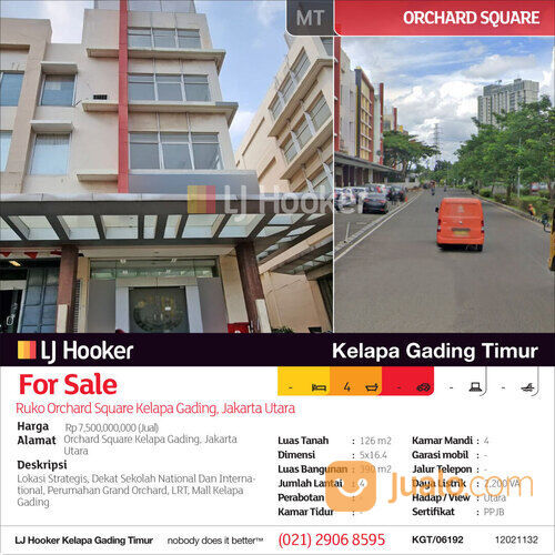 Ruko Orchard Square Kelapa Gading, Jakarta Utara di Kota Jakarta Utara ...