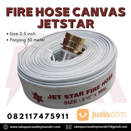 FIRE HOSE JETSTAR MATERIAL CANVAS 2.5 INCH 30 METER SELANG REGU DAMKAR KELENGKAPAN HYDRANT di ...
