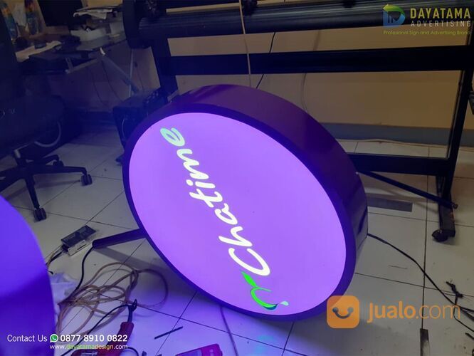 Signage Neon Box Bulat Chatime di Kota Bandung, Jawa Barat | Jualo.com
