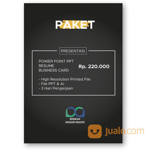 PAKET PRESENTASI Desain Power Point PPT, Resume & Business Card di Kab ...