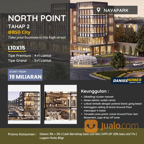 Ruko Mewah Lokasi Terdepan Jalan Raya, North Point T2 BSD City di Kota ...