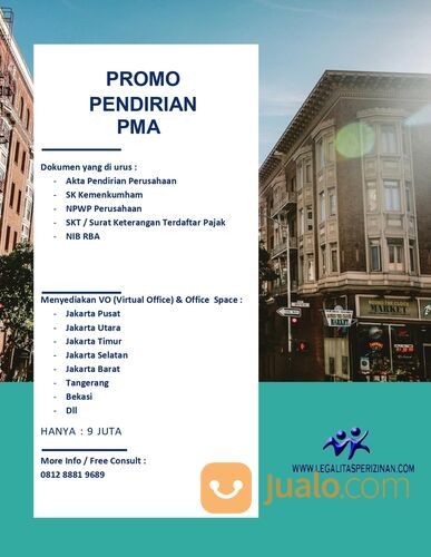 PROMO PENDIRIAN PMA di Kota Jakarta Selatan, DKI Jakarta | Jualo.com