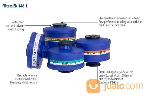 isi canester filter masker fullface,respirator catridge pro 2000 refil ...
