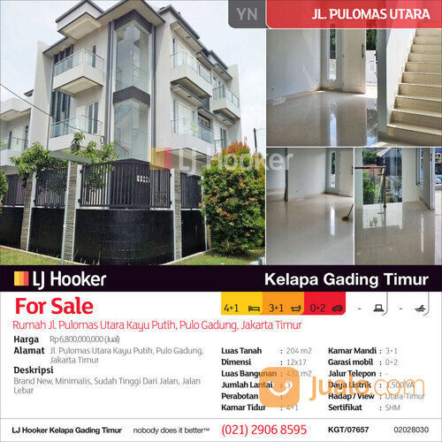 Rumah Jl. Pulomas Utara Kayu Putih, Pulo Gadung, Jakarta Timur di Kota ...