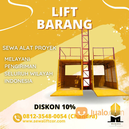 SEWA ALAT PROYEK LIFT BARANG | PROYEK KOTA SURABAYA | KAPASITAS 1-2 TON ...