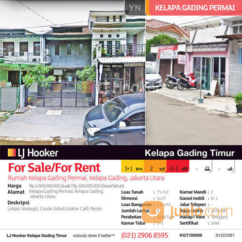 Rumah Kelapa Gading Permai, Kelapa Gading, Jakarta Utara di Kota ...