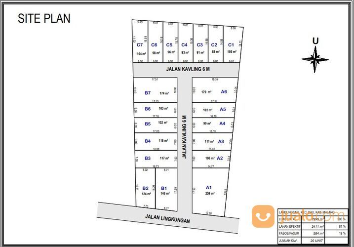 Tanah Murah 3jt/meter Kawasan Kos-kosan Pecah SHM di Kota Malang, Jawa ...