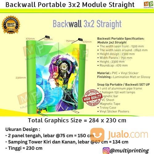 Backwall Portable 3x2 Module Lurus / Backwall 3x2 Straight di Kota ...