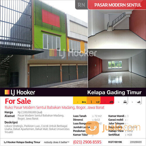 Ruko Pasar Modern Sentul Babakan Madang, Bogor, Jawa Barat di Kota ...