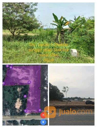 tanah rata pinggir jalan lintas ramai palas di Kota Pekanbaru, Riau ...