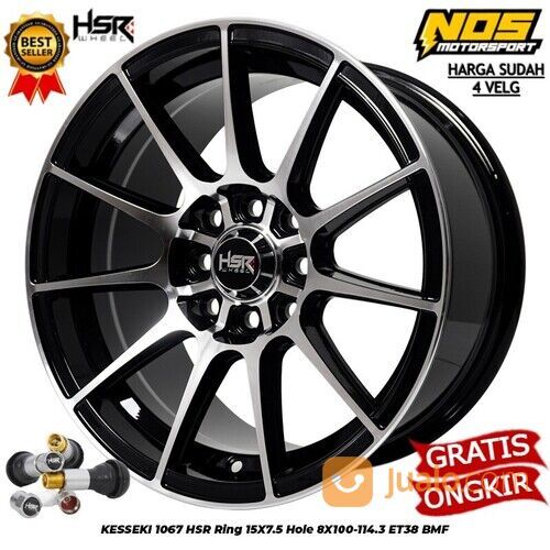 Velg Mobil Avanza Yaris Xenia Ring 15 Lubang 4 Lebar 75 Et 38 Black ...