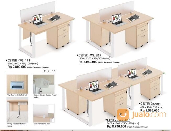 Sekat meja kantor di Kota Jakarta Pusat, DKI Jakarta | Jualo.com