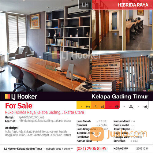 Ruko Hibrida Raya Kelapa Gading, Jakarta Utara di Kota Jakarta Utara ...