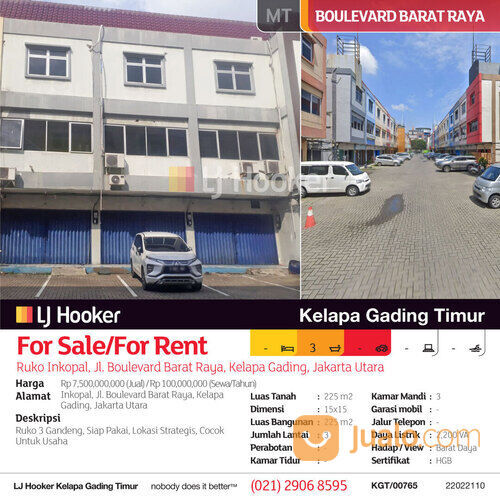 Ruko Inkopal, Jl. Boulevard Barat Raya, Kelapa Gading, Jakarta Utara di ...