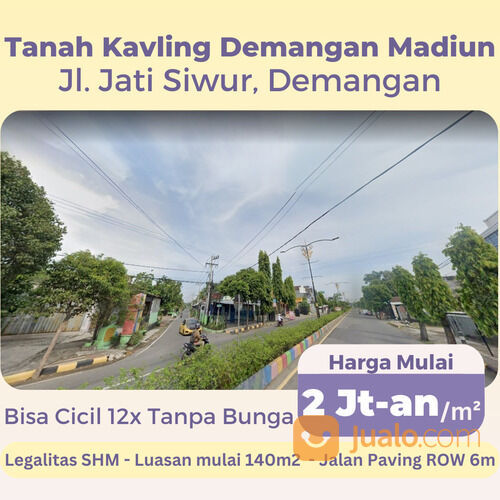 Kavling Madiun, SHM Pecah Unit, Include Jalan Paving ROW 6m di Kota ...