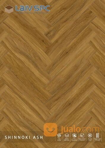 Lantai SPC Herringbone Pattern Motif Kayu Laiv tebal 5 mm di Kota ...