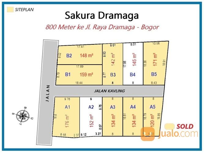 Tanah Murah Bogor 3.1km Terminal Laladon, 2 juta/meter, legalitas SHM ...