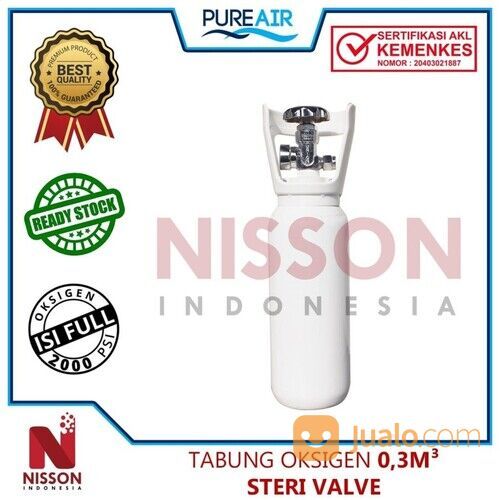 Tabung Oksigen / Tabung Oxygen Tabung O2 Merk Pure Air - 0,3M3 (isi ...
