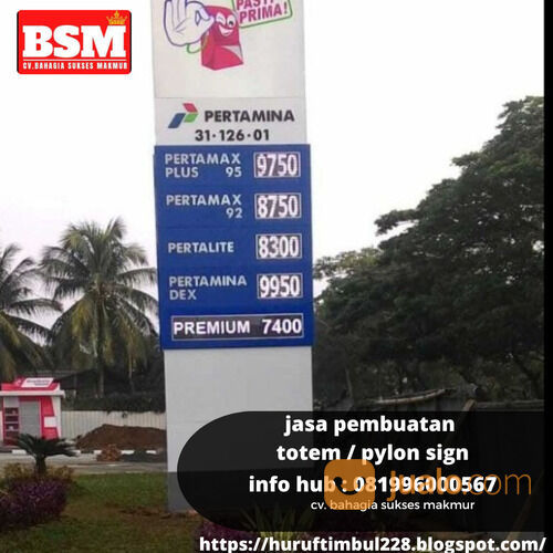 jasa pembuatan totem spbu pertamina 081996000567 di Kota Tangerang ...