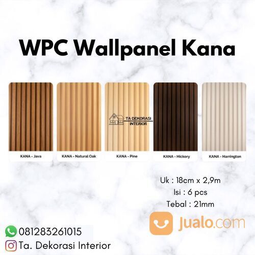 Wood Wallpanel WPC Kisi-kisi Gaia-Kana Series Banyak Pilihan Warna di ...