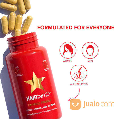 HAIRtamin Advanced Formula Hair Vitamin RAMBUT USA 30 caps di Kota ...