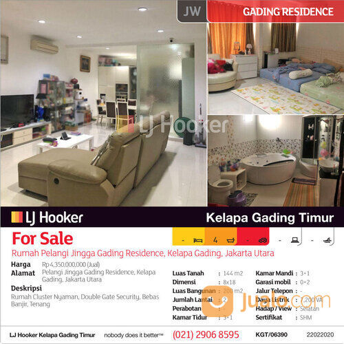 Rumah Pelangi Jingga Gading Residence, Kelapa Gading, Jakarta Utara di ...