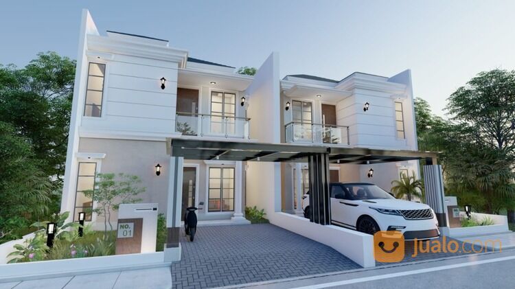 Rumah Cluster dengan Desain yang Modern dan keren dengan 2 lantai di ...