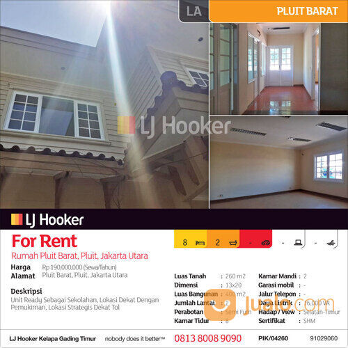 Rumah Pluit, Jakarta Utara di Kota Jakarta Utara, DKI Jakarta | Jualo.com