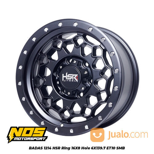 Velg Mobil Terrano Hilux Triton R16 Lebar 8 Et 10 HSR BADAS Warna Hitam ...