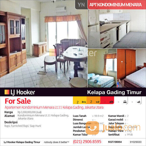 Apartemen Kondominium Menara Lantai 11 Kelapa Gading, Jakarta Utara di ...