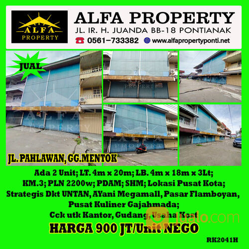 Alfa Property Ruko Jl Pahlawan Gandeng 2 Unit Dekat Kampus Mall Pasar ...