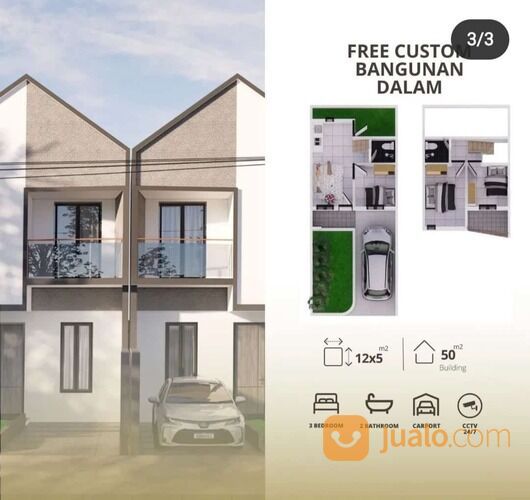 Hunian 2 Lantai 8 Menit Stasiun Rawa Buntu dan Tol BSD Serpong 5OO ...