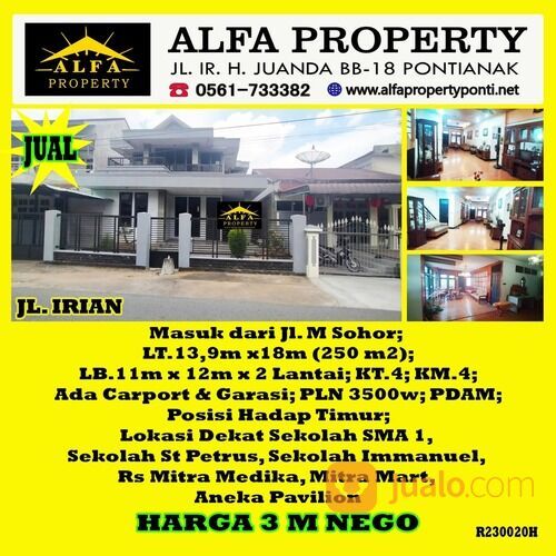 Alfa Property Rumah Jl Irian Hadap Timur Siap Tinggal Dekat Sekolah ...